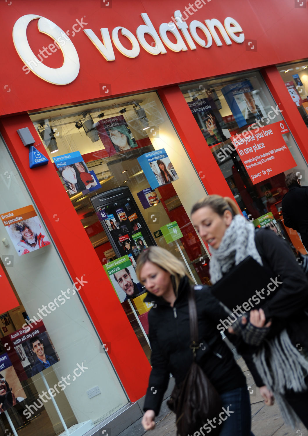 Customer Exists Vodafone Store London Britain Editorial Stock Photo ...