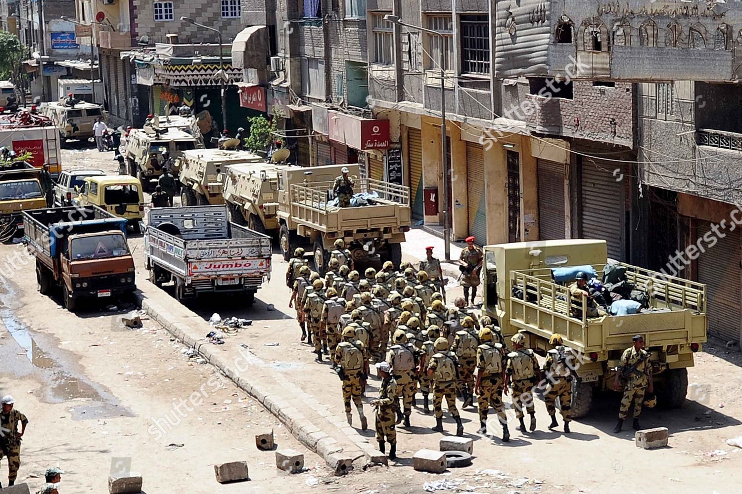 Egyptian Army Soldiers Armoured Vehicles Advance Editorial Stock Photo ...