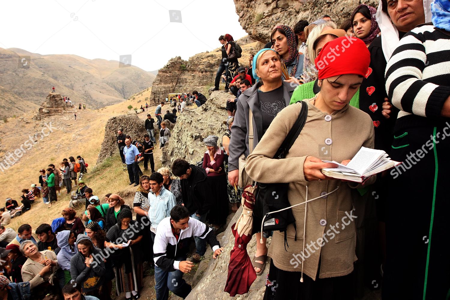 Georgian Orthodox Wait Winding Queue On Editorial Stock Photo - Stock ...