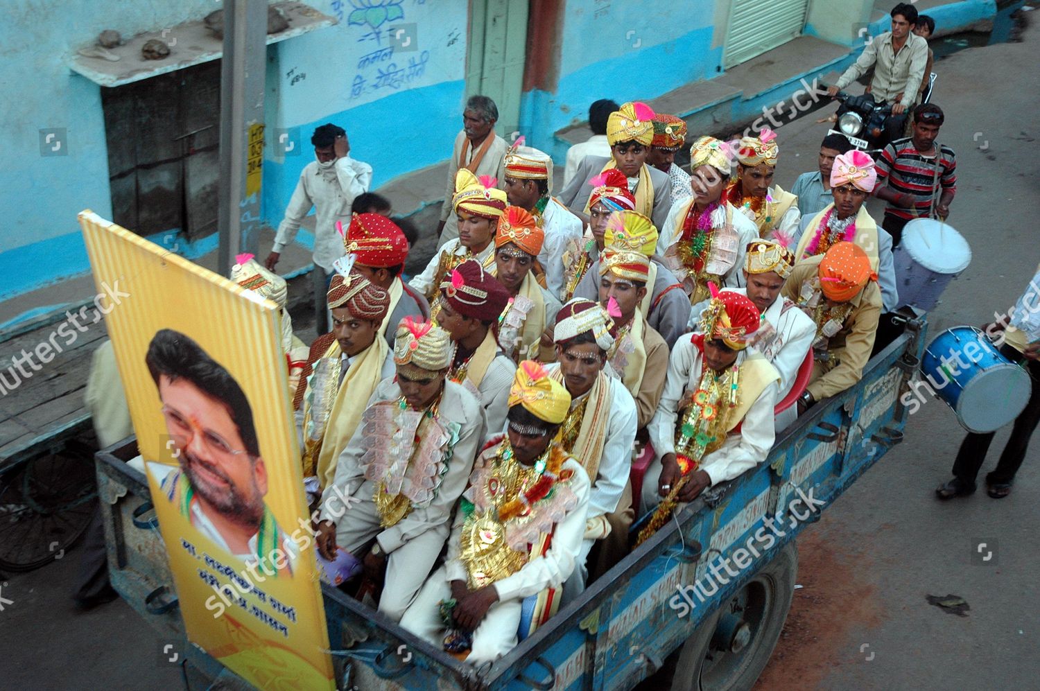 Indian Bridegrooms Arrive Baarat Marriage Procession Editorial Stock ...