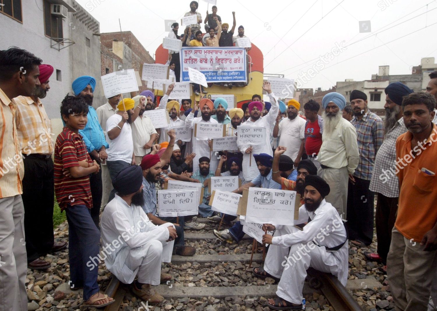 Members Various Radical Sikh Organizations Sit Editorial Stock Photo ...