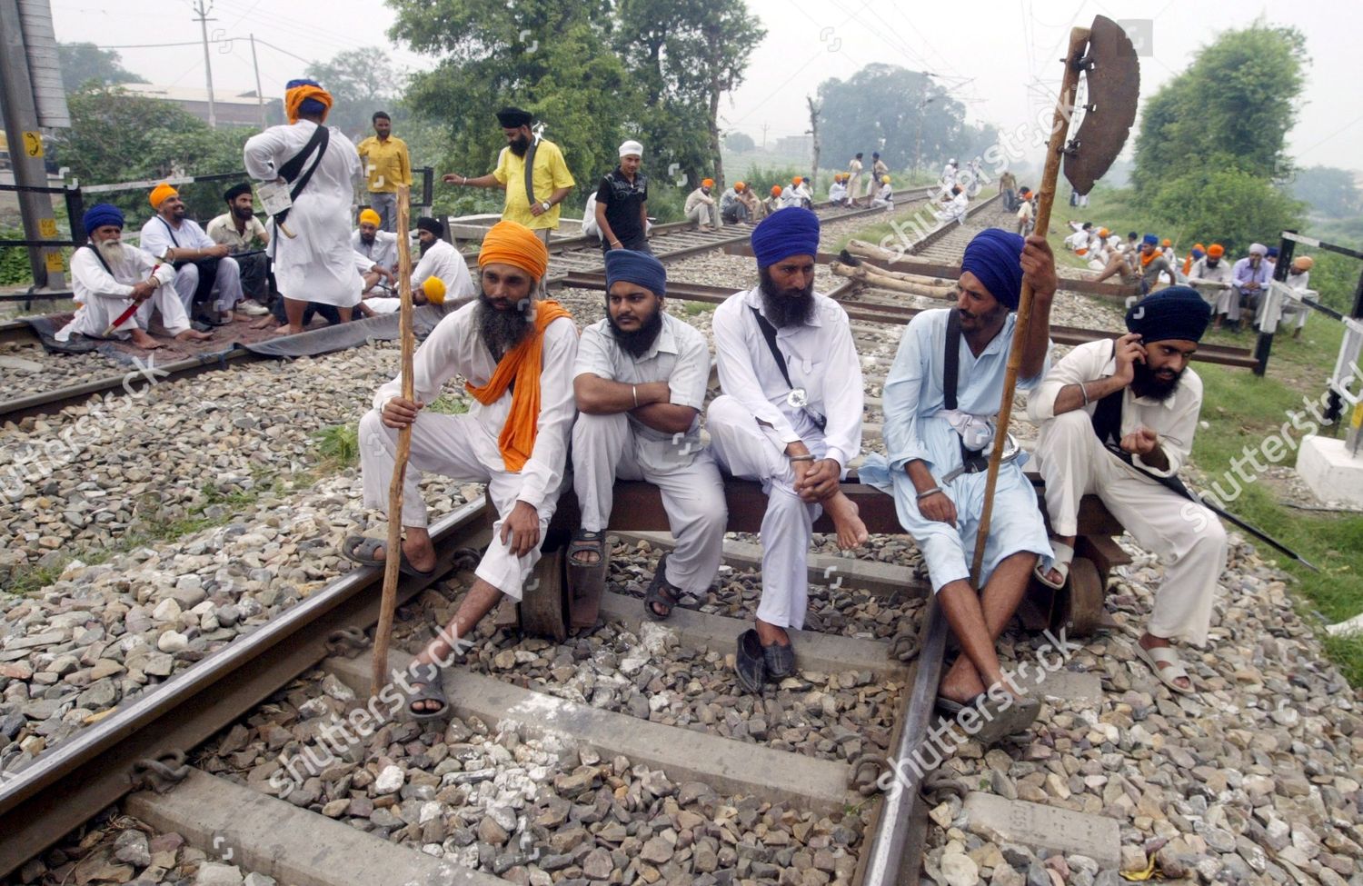 Members Various Radical Sikh Organizations Sit Editorial Stock Photo ...