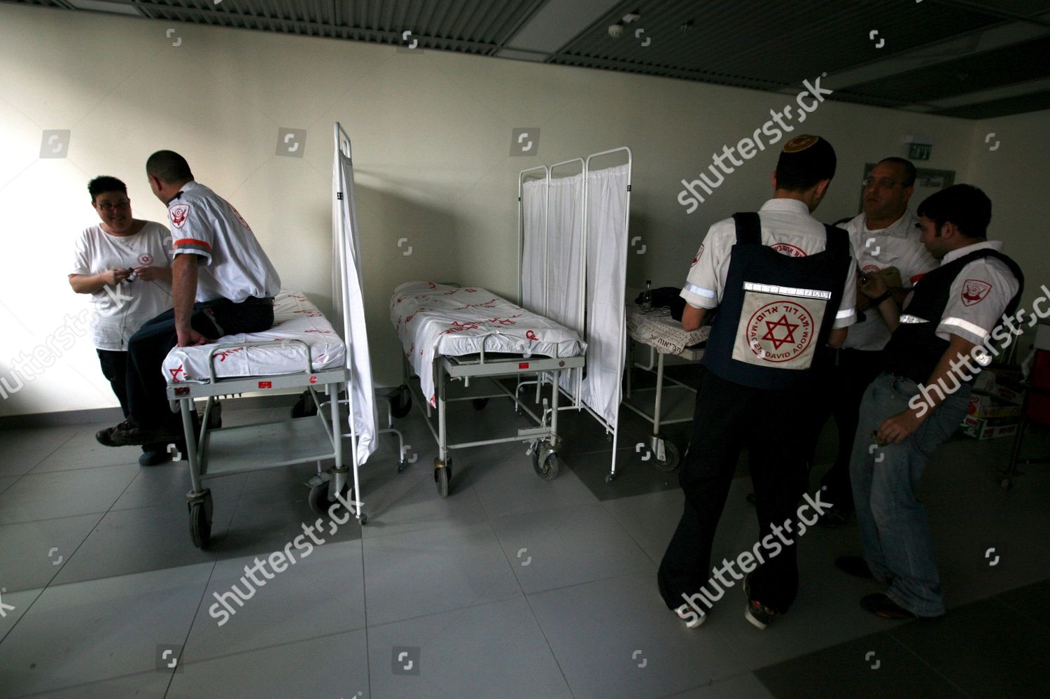 Israeli Medics Magen David Adom Red Editorial Stock Photo - Stock Image ...