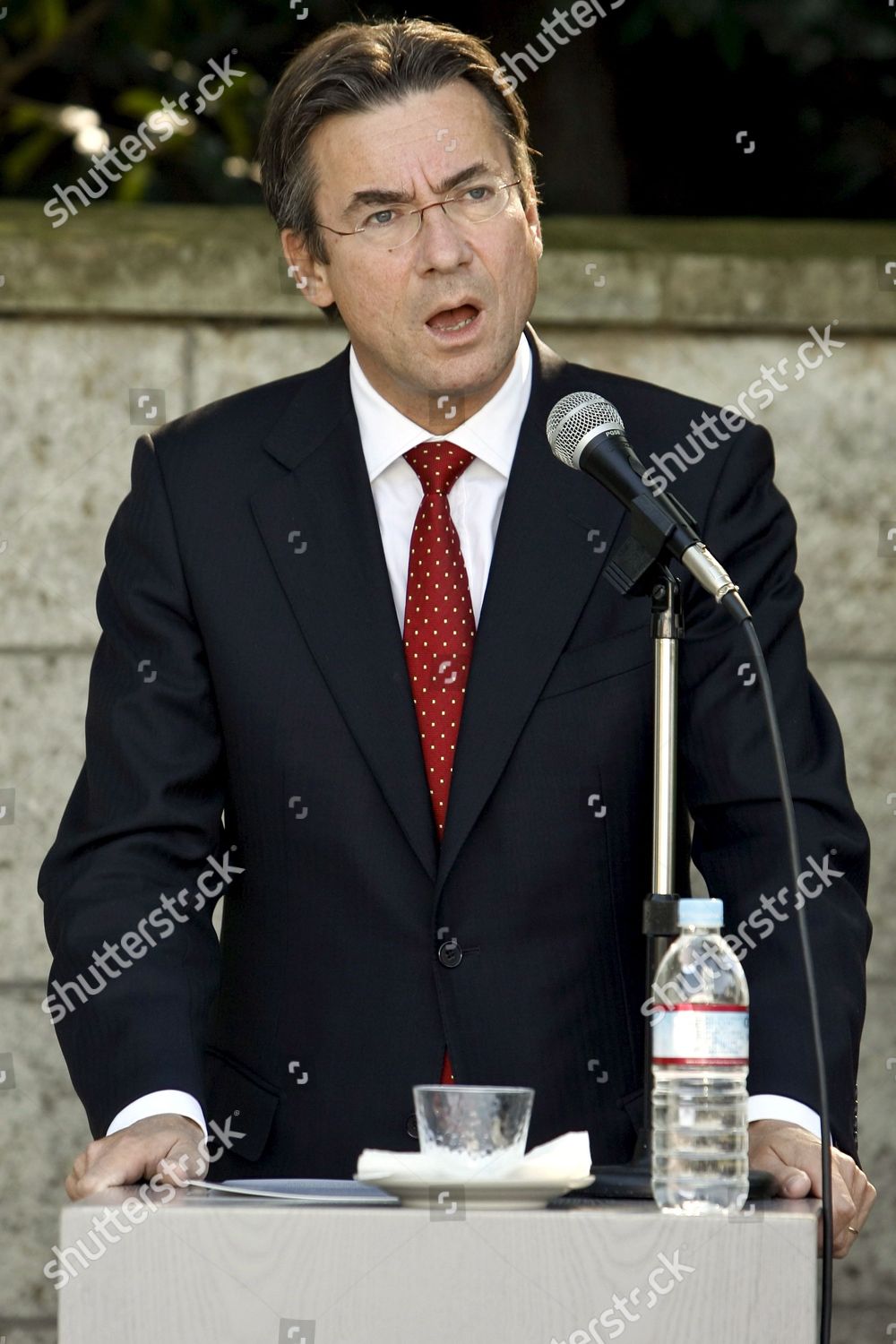 Dutch Foreign Minister Maxime Verhagen Delivers Editorial Stock Photo ...