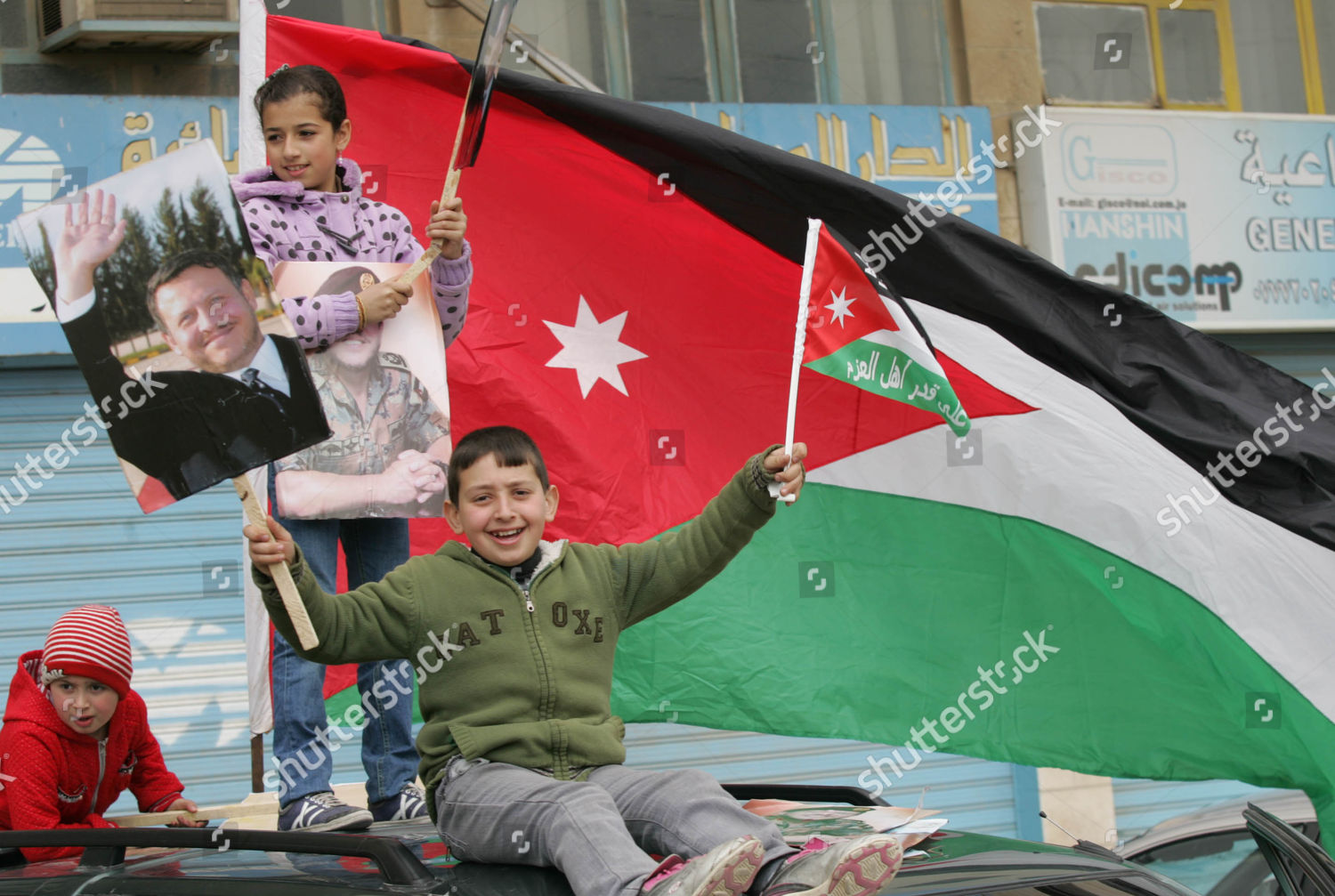 Jordanian Children Carry Photos Jordans King Editorial Stock Photo ...