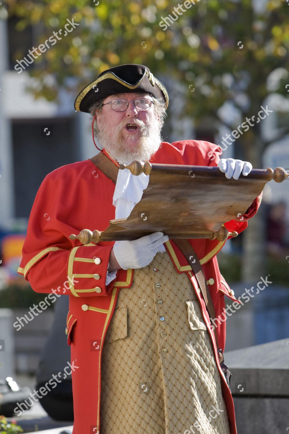 Stephen Symons City Christchurch Towncrier Reads Editorial Stock Photo ...