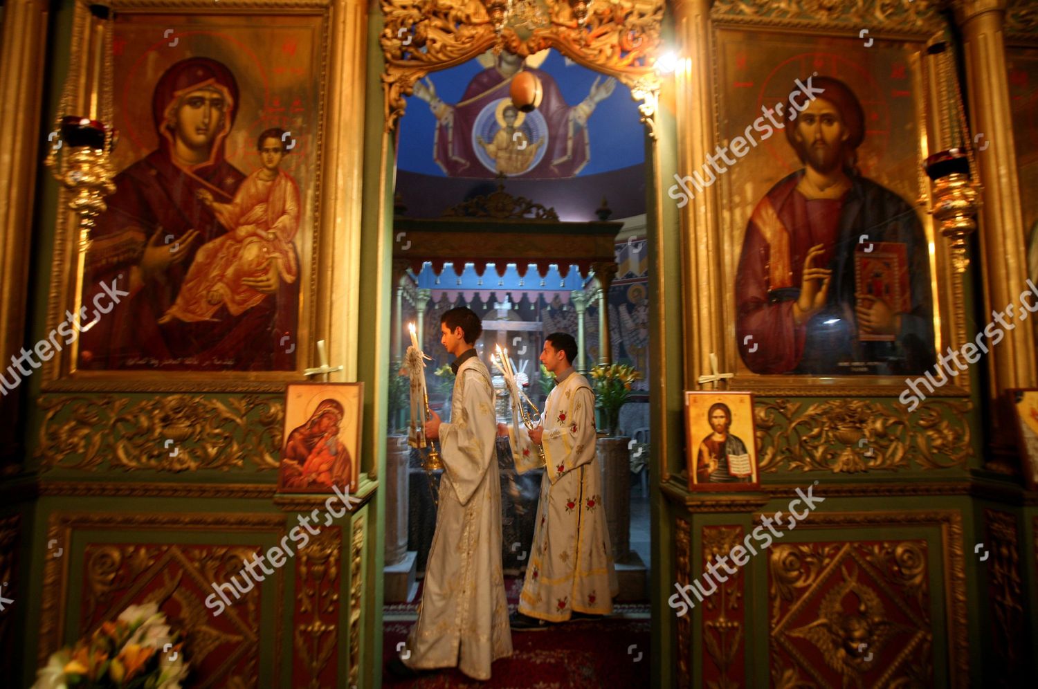 Palestinian Greek Orthodox Altar Boys Attend Editorial Stock Photo ...