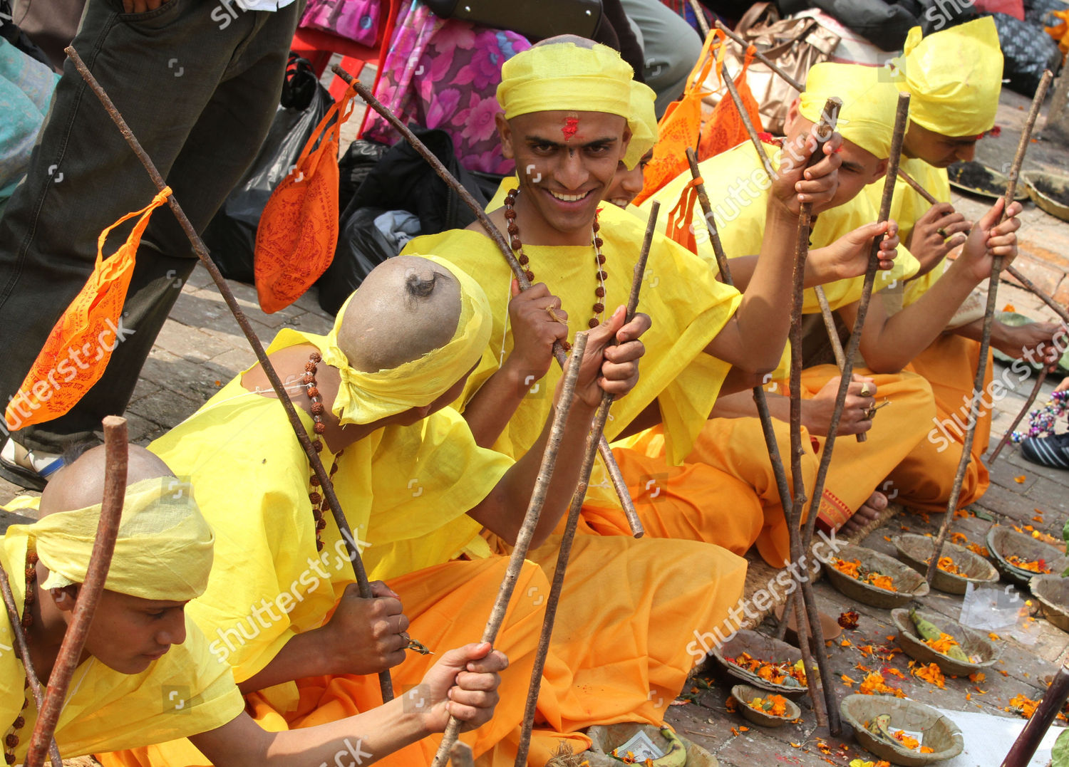 Group Hindu Boys Attend Bratabandha Comingofage Editorial Stock Photo ...