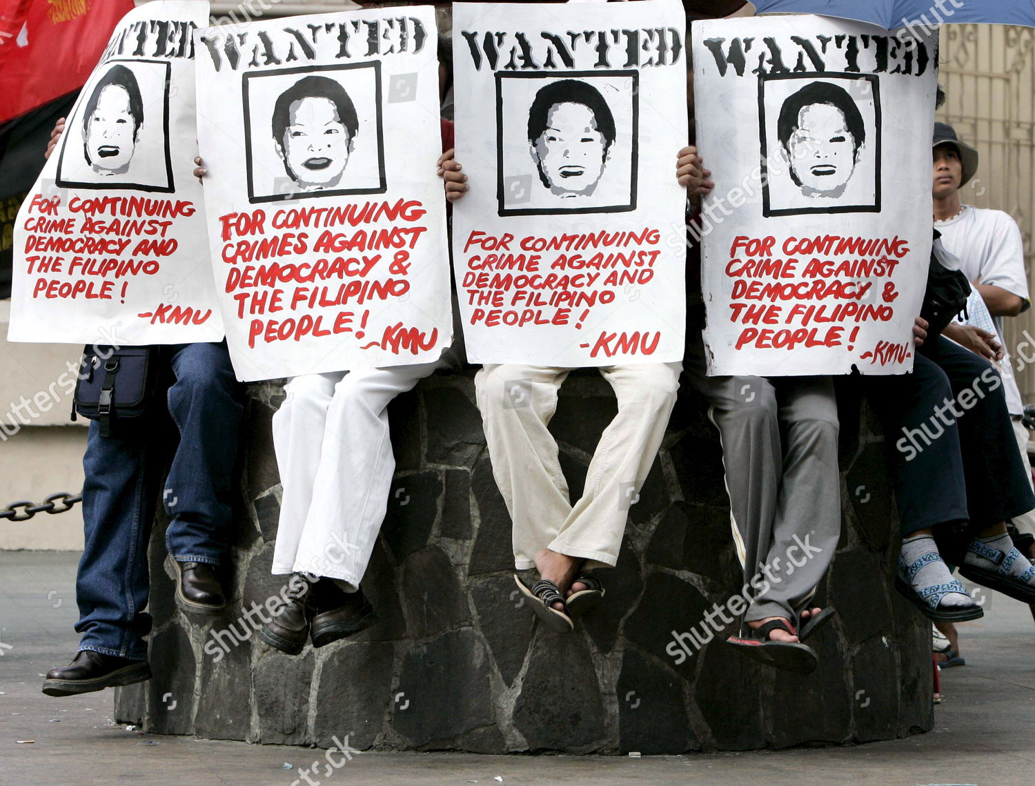 Filipino Activists Display Caricatures Phippine President Editorial ...