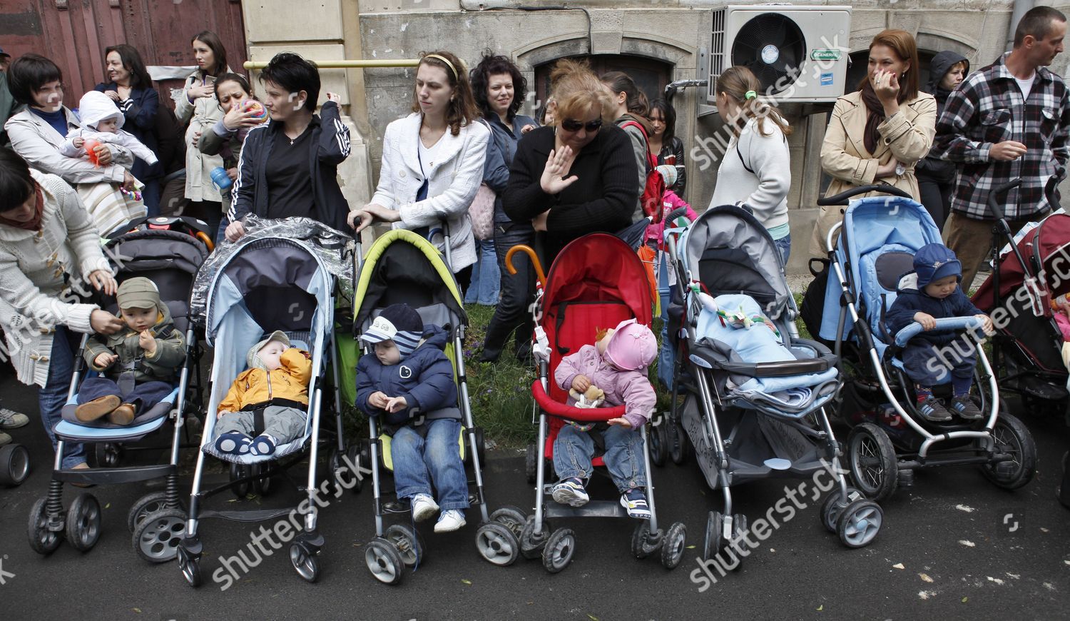 Romanian Mothers Stand Behind Their Baby Editorial Stock Photo - Stock ...