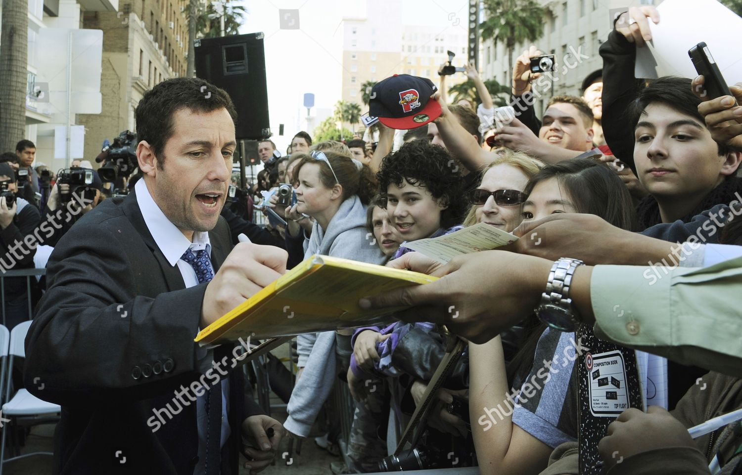 Us Actor Adam Sandler L Signs Editorial Stock Photo - Stock Image ...