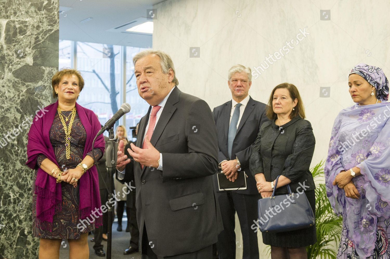 ANTONIO GUTERRES PICTURED FROM LEFT CATHERINE Editorial Stock Photo ...
