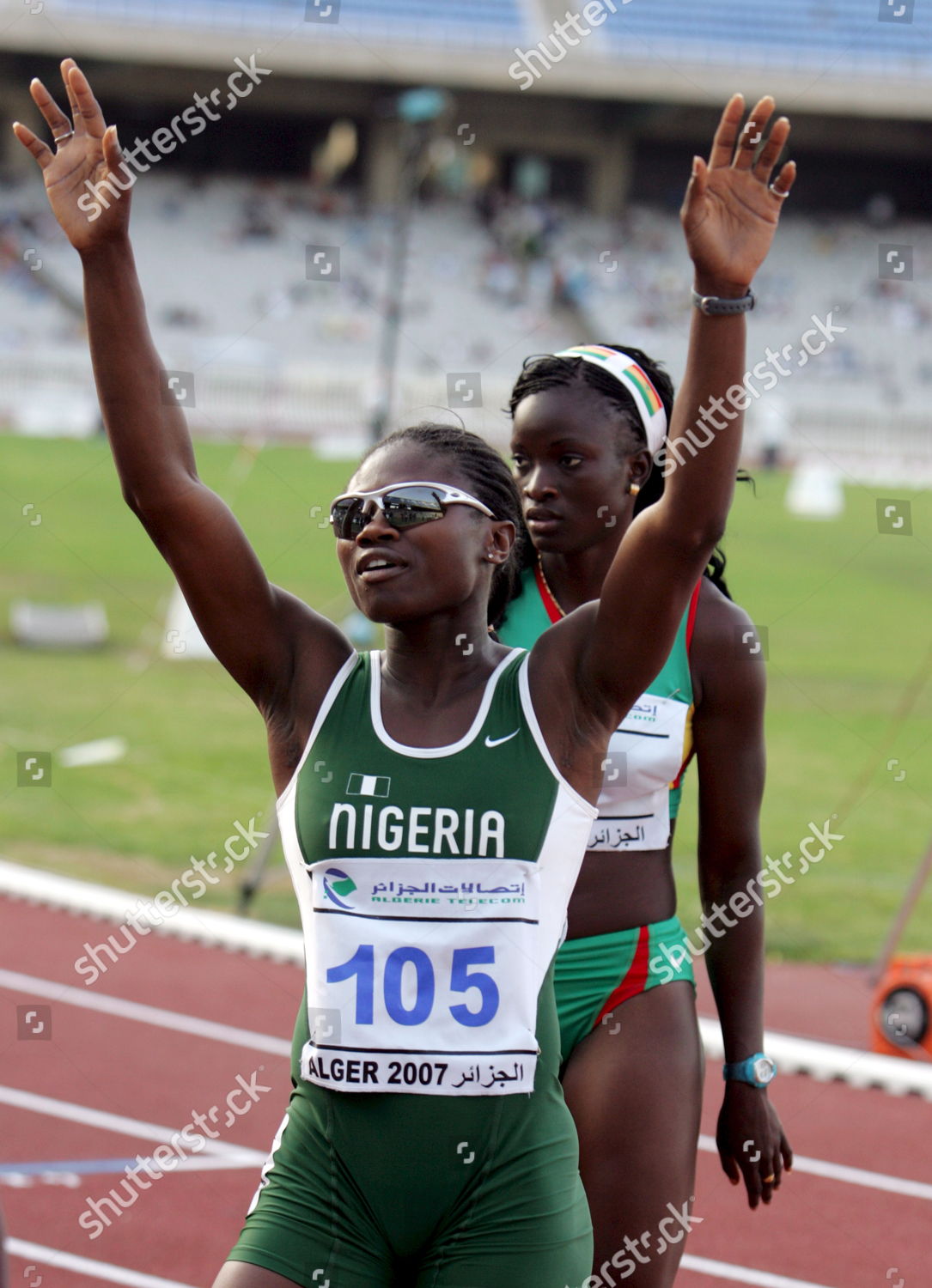 Nigerias Augustus Toyin Celebrates After She Editorial Stock Photo ...