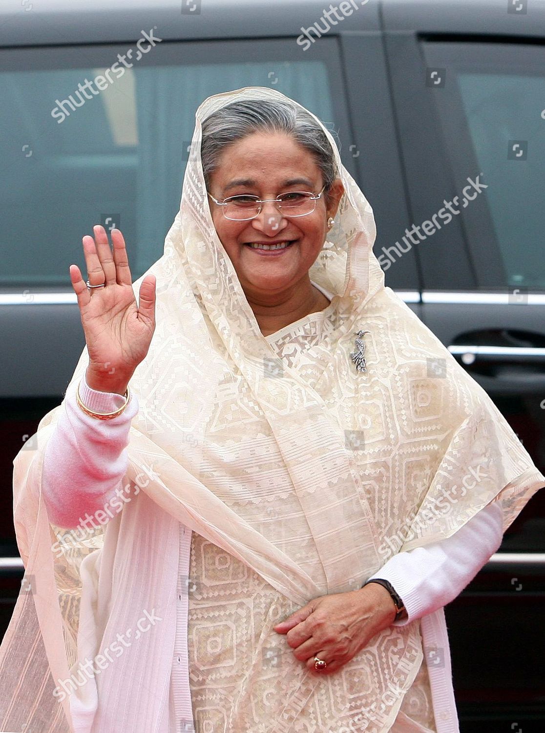 Bangladeshi Prime Minister Sheikh Hasina Waves Editorial Stock Photo ...