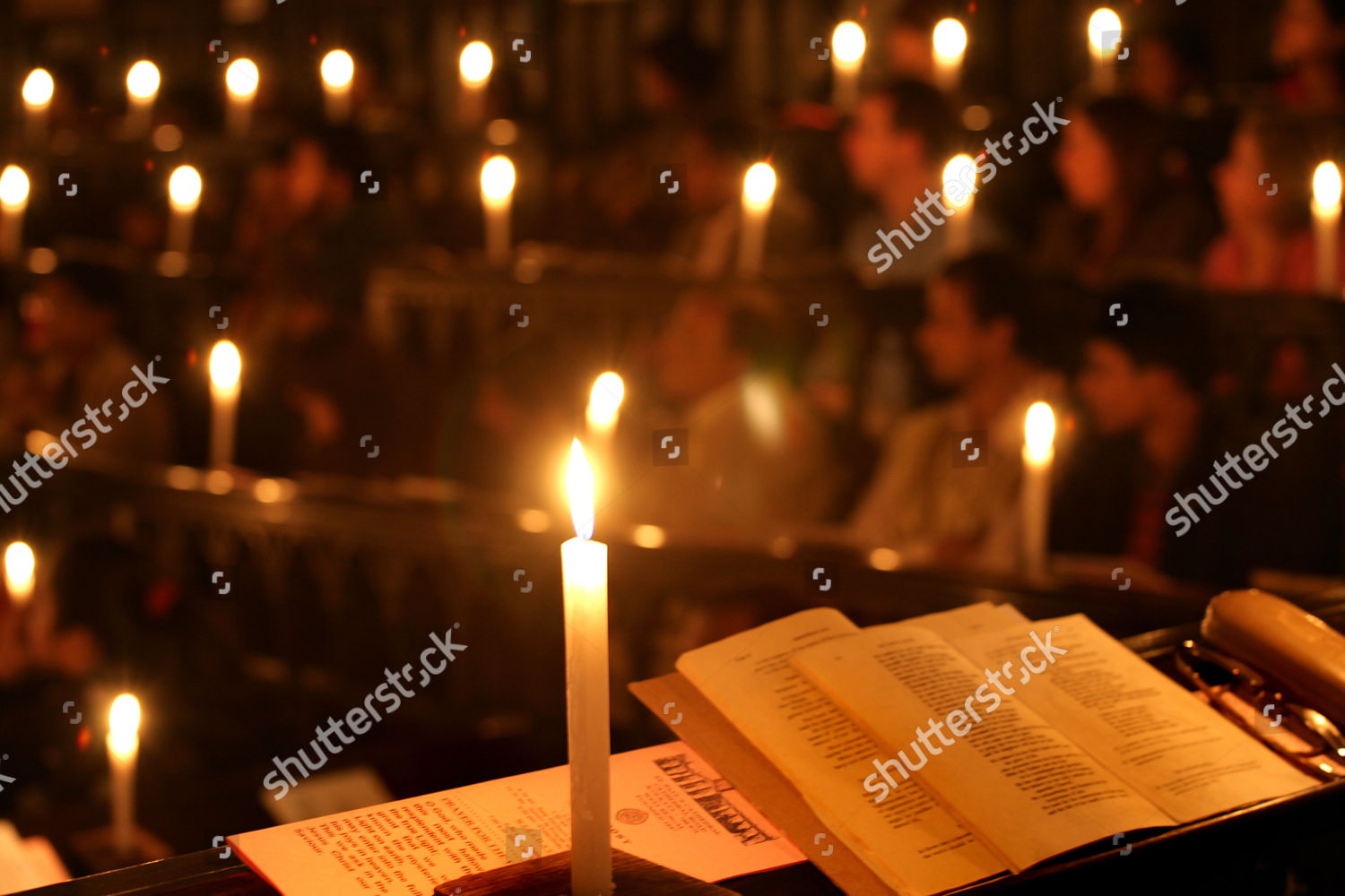 Christians Attend Candel Light Prayer Saint Editorial Stock Photo ...