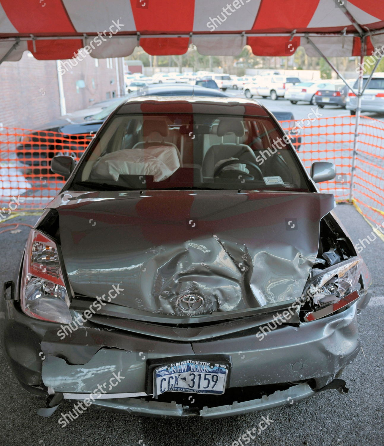 Wrecked Toyota Prius Parked Harrison Police Editorial Stock Photo ...
