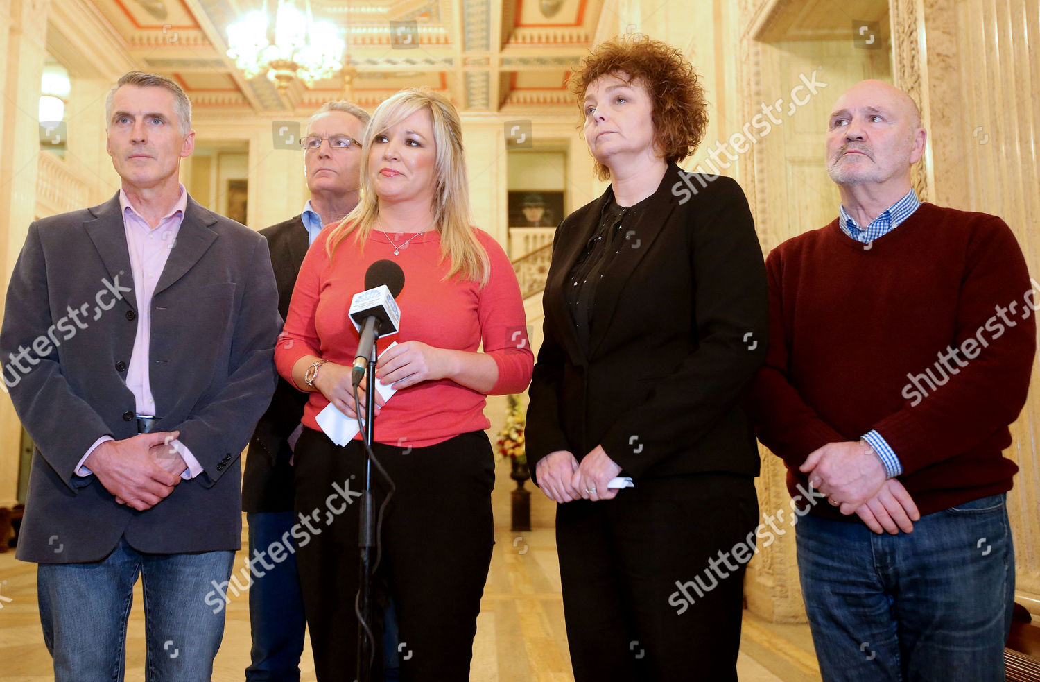 Declan Kearney Gerry Kelly Michelle Oneill Editorial Stock Photo ...