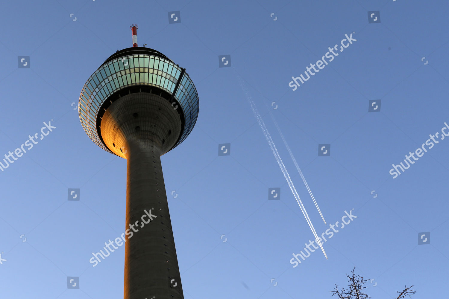 Exterior View Rhine Tower Rheinturm Two Editorial Stock Photo - Stock ...