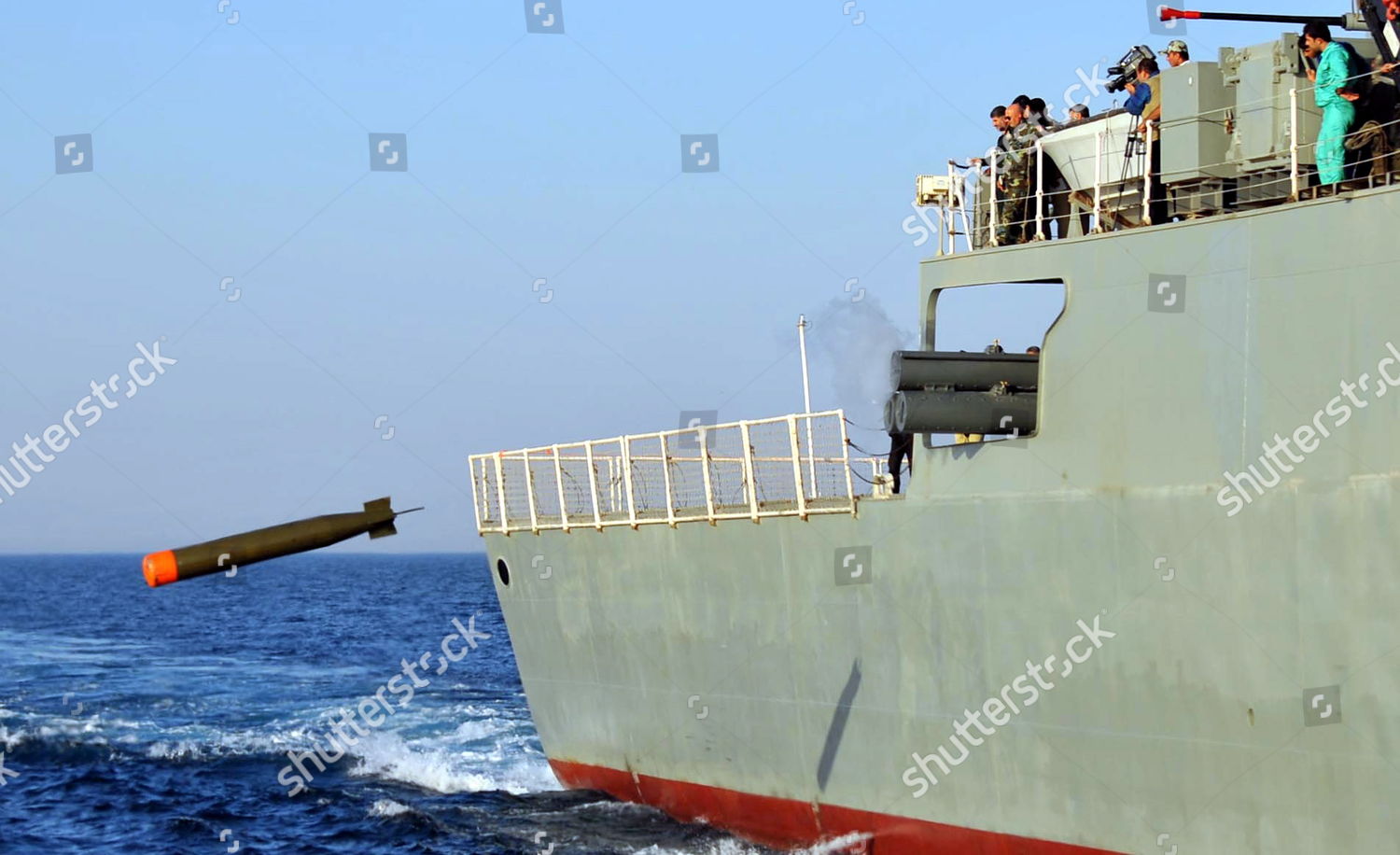 Irans First Domestically Made Destroyer Jamaran Editorial Stock Photo ...