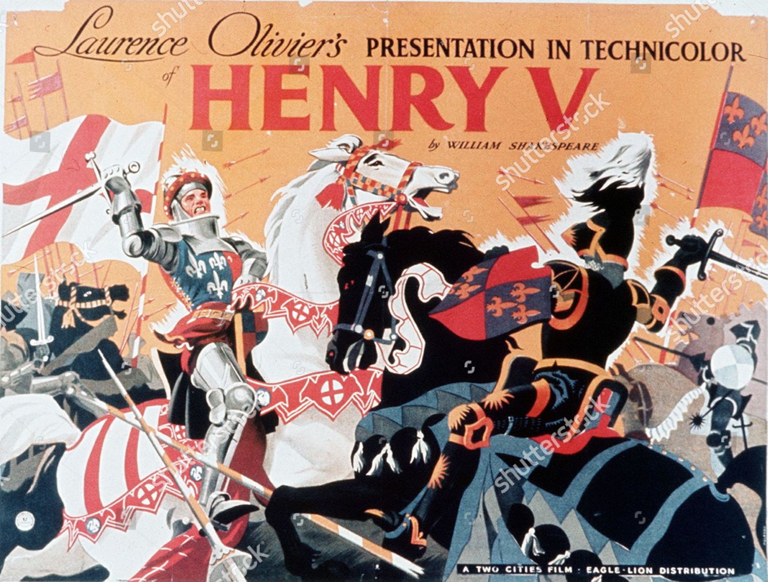 Henry V Film Original Publicity Poster Editorial Stock Photo - Stock ...