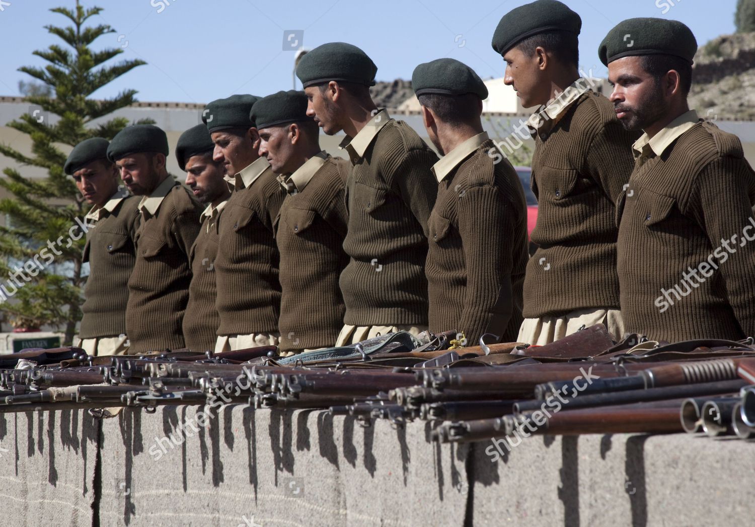 Pakistani Soldiers Present Rifles They Recovered Editorial Stock Photo ...
