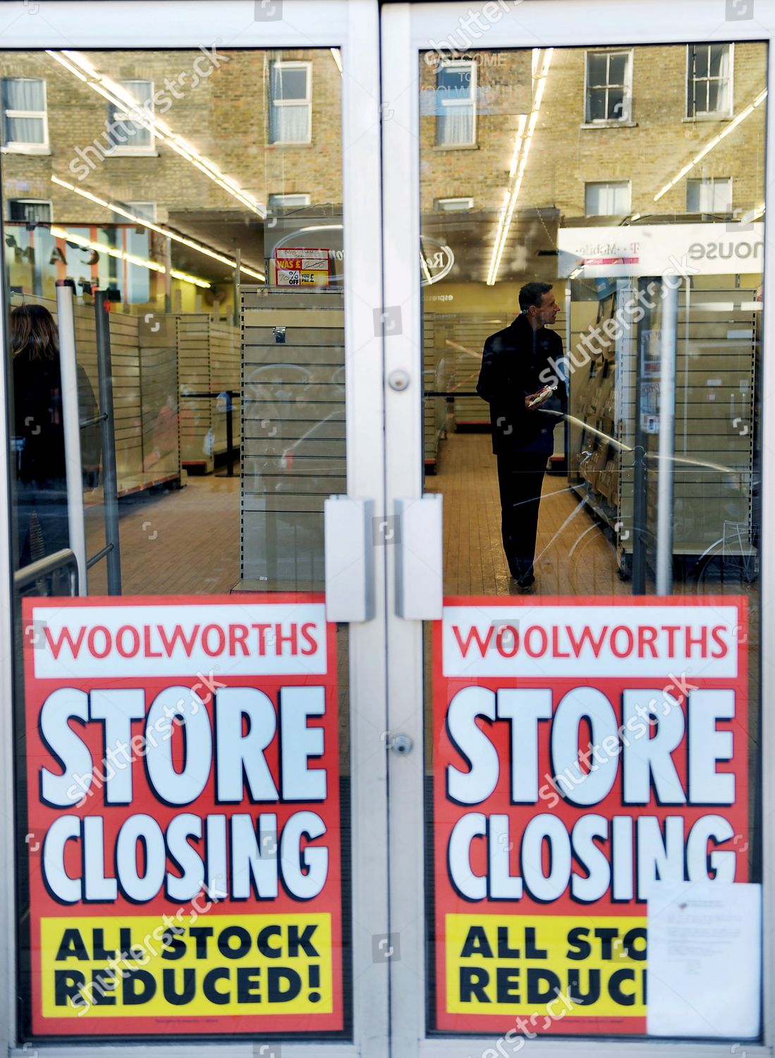 Customer Inside Woolworths Store London Britain Editorial Stock Photo ...