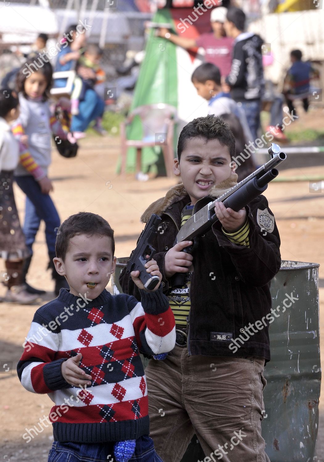 Palestinian Boys Play Toy Guns Sabra Editorial Stock Photo - Stock ...