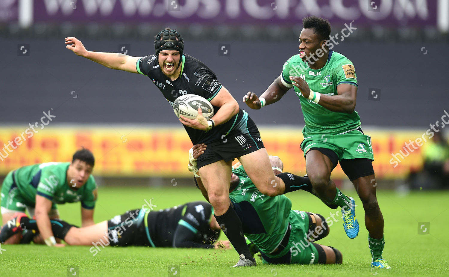 Dan Evans Ospreys Tackled By Naulia Editorial Stock Photo - Stock Image ...