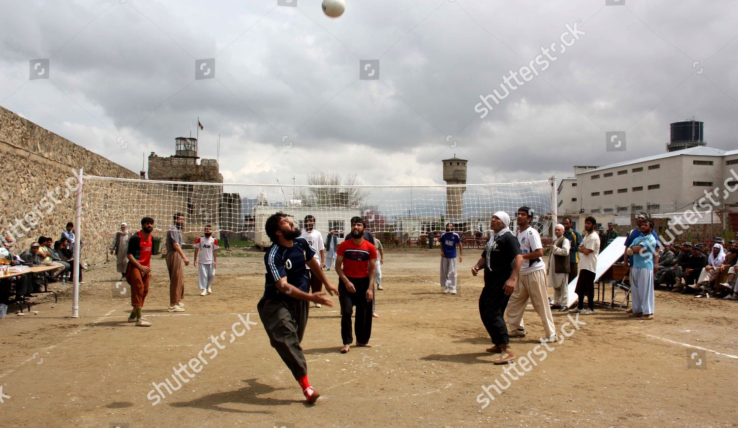 Afghan Inmates Play Volleyball Inside Pulecharkhi Editorial Stock Photo ...