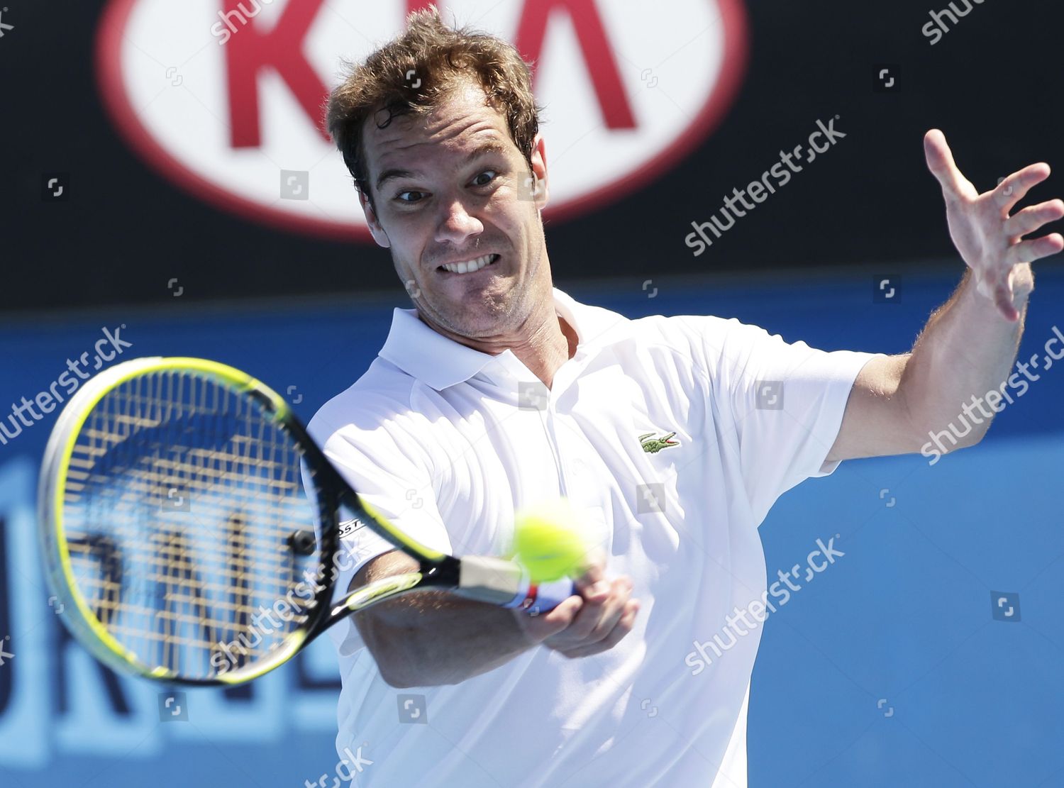 Richard Gasquet France Hits Forehand During Editorial Stock Photo ...
