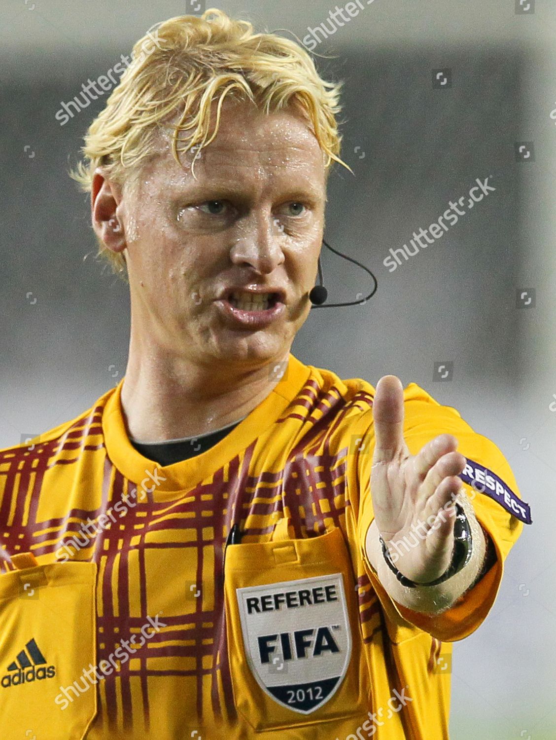 Dutch Referee Kevin Blom Gestures During Editorial Stock Photo - Stock ...