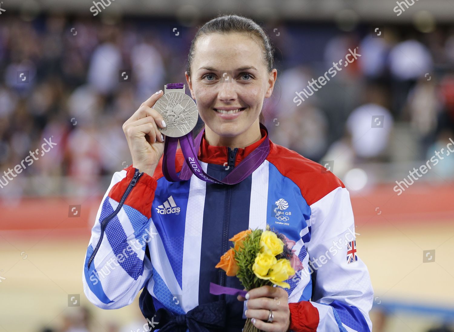 Victoria Pendleton Britain Poses Silver Medal Editorial Stock Photo ...