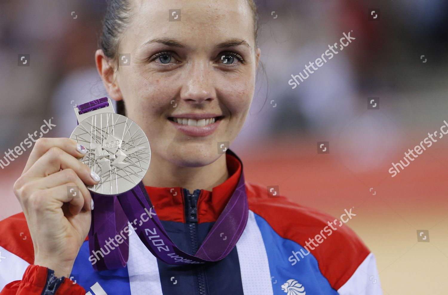 Victoria Pendleton Britain Poses Silver Medal Editorial Stock Photo ...