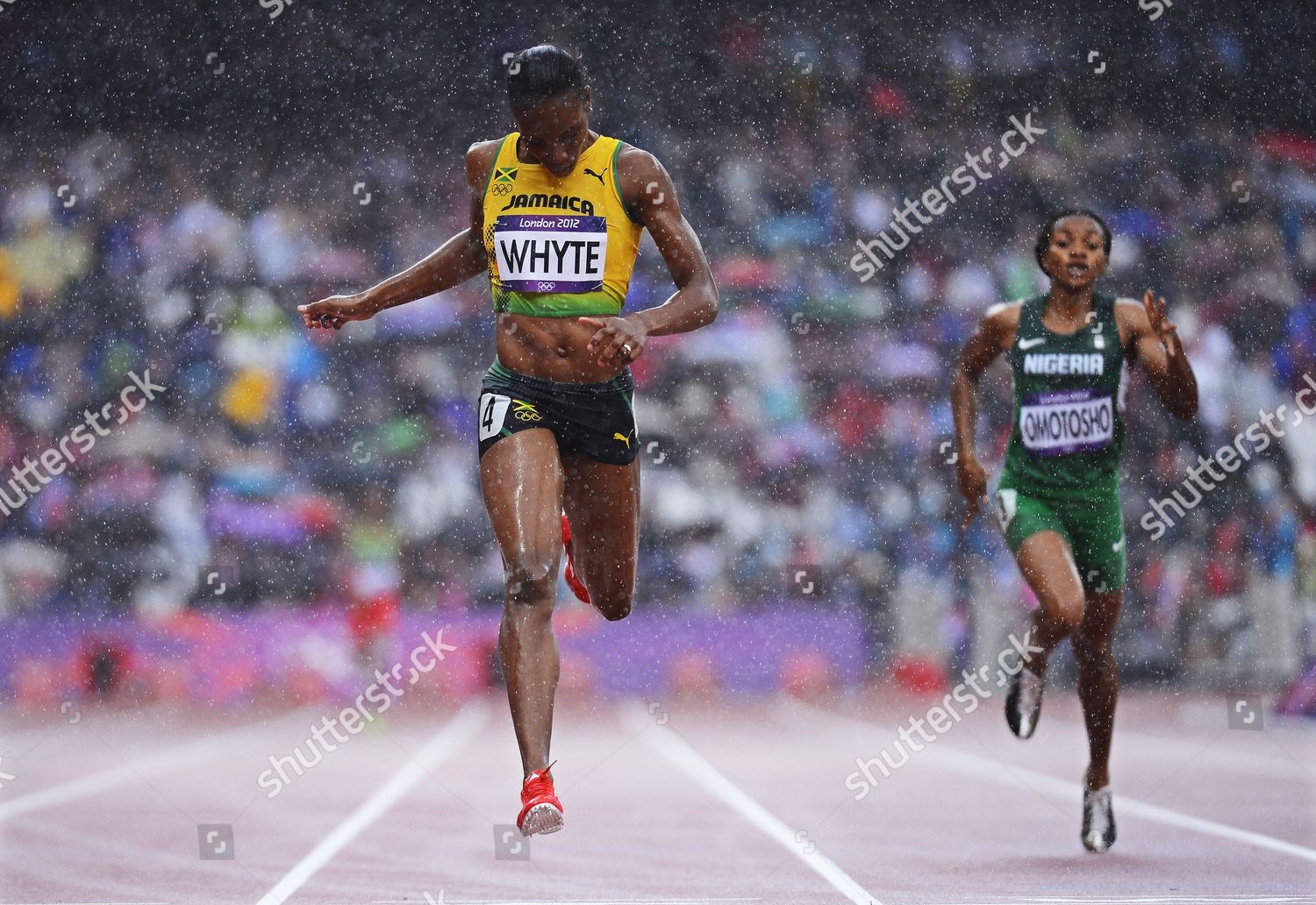 Rosemarie Whyte Jamaica Crosses Finish Line Editorial Stock Photo ...