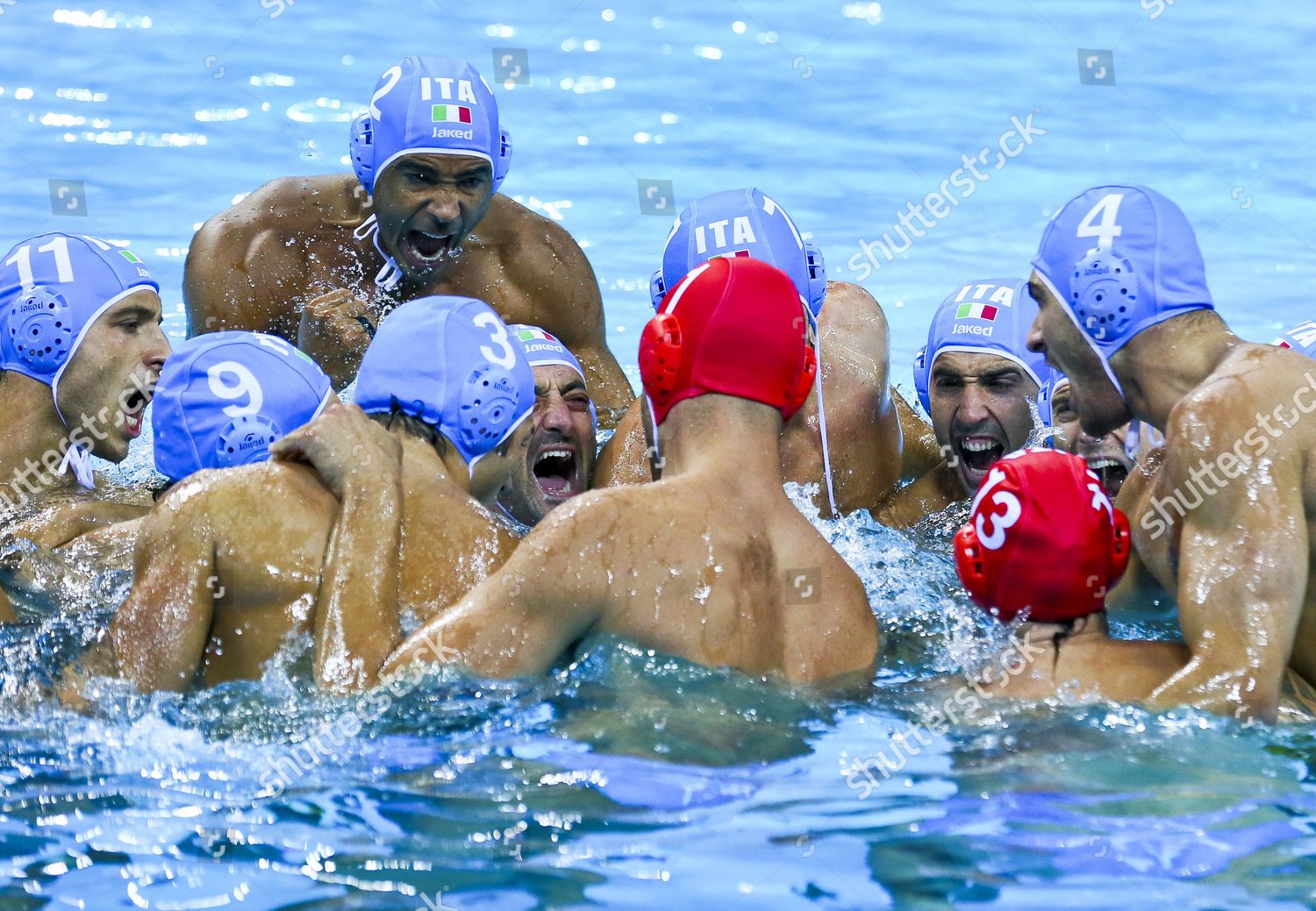 Team Italy Huddle Prior Water Polo Editorial Stock Photo - Stock Image ...