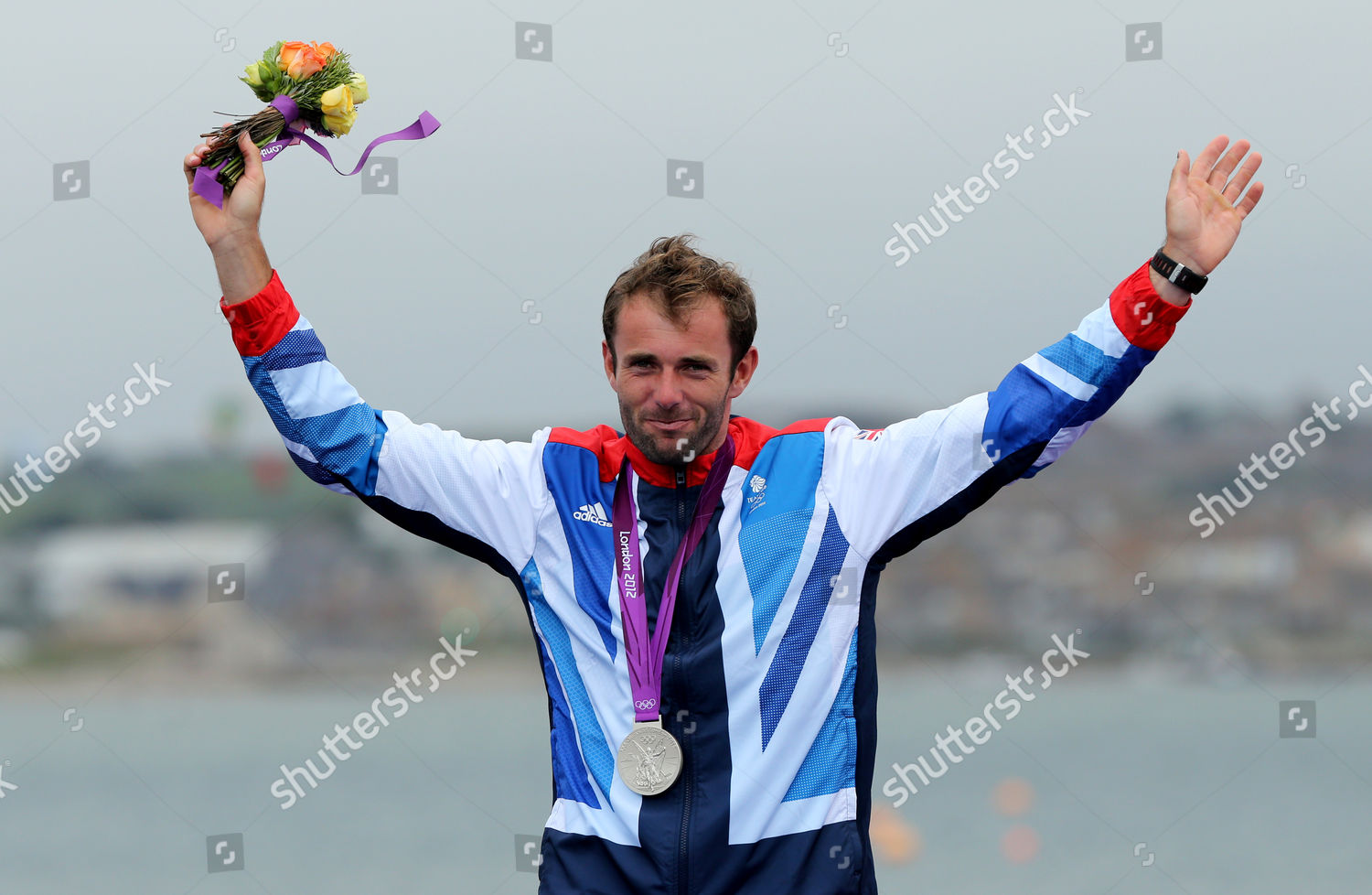 Britains Nick Dempsey Celebrates Hissilver Medal Editorial Stock Photo ...