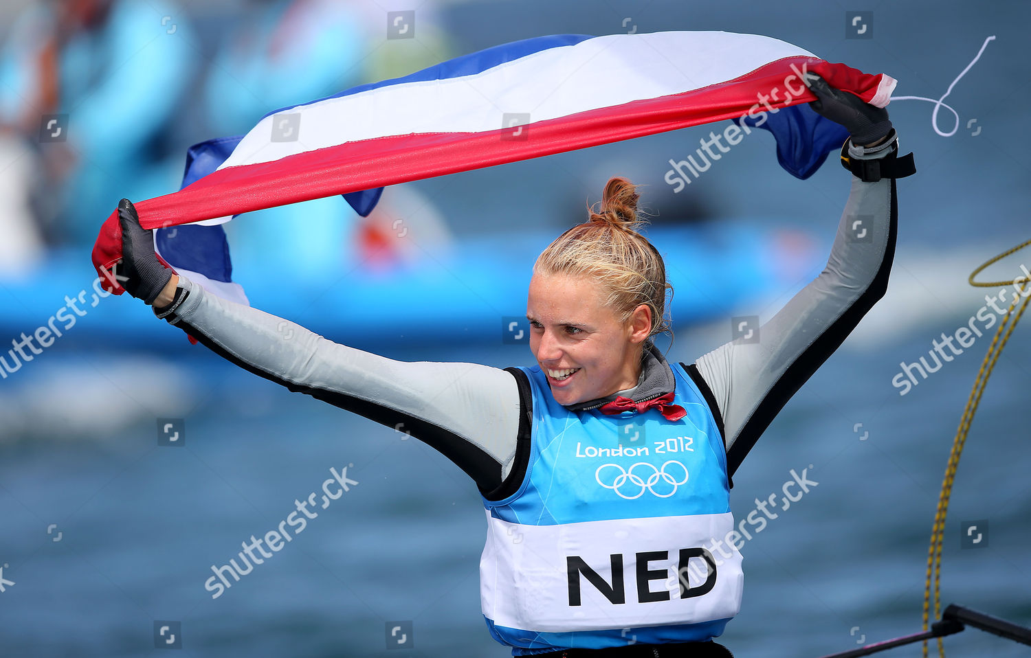 Dutch Sailor Marit Bouwmeester Celebrates After Editorial Stock Photo ...