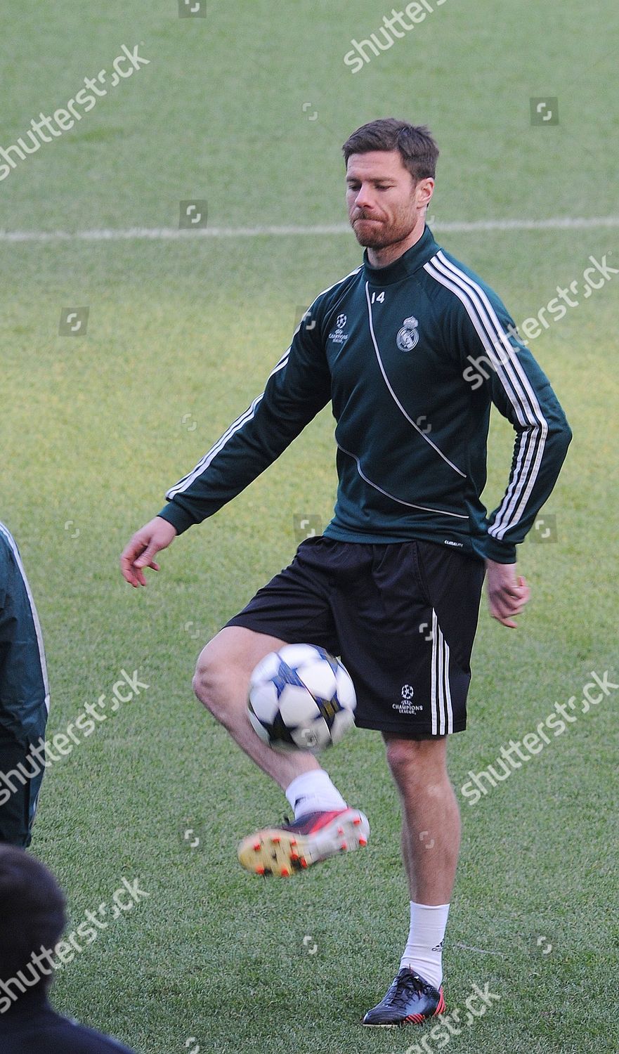 Real Madrids Xabi Alonso During Training Editorial Stock Photo - Stock ...