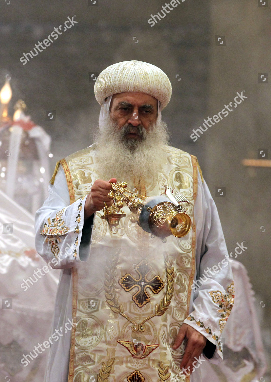 Egyptian Coptic Bishop Pola Attends Ceremony Editorial Stock Photo ...