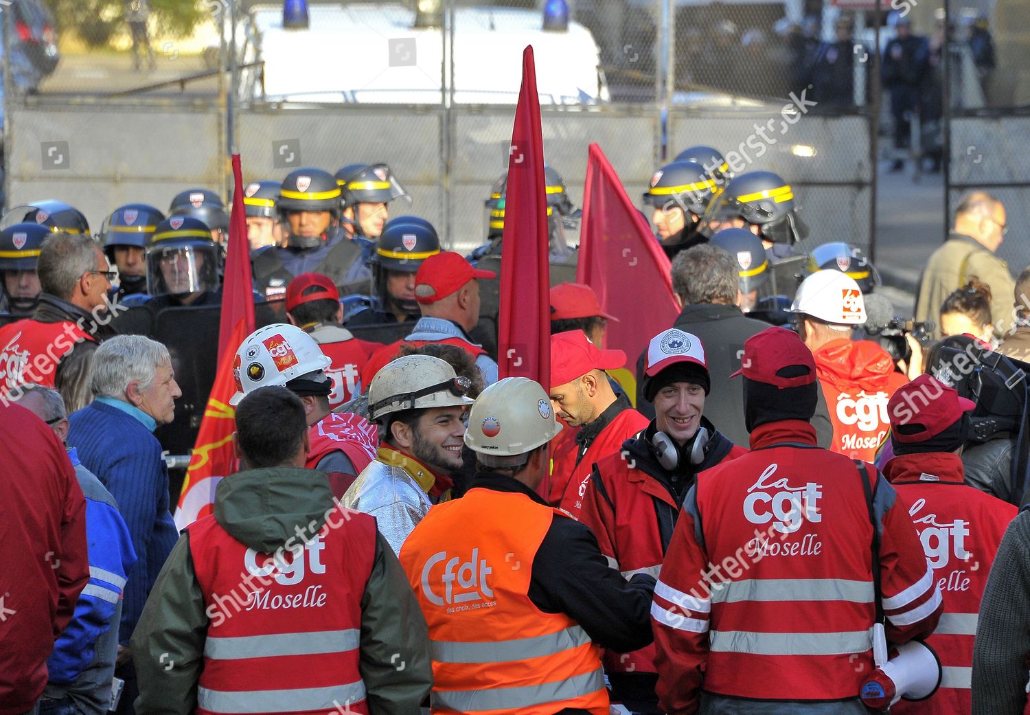French Steelworkers Florange Factory Many Them Editorial Stock Photo ...