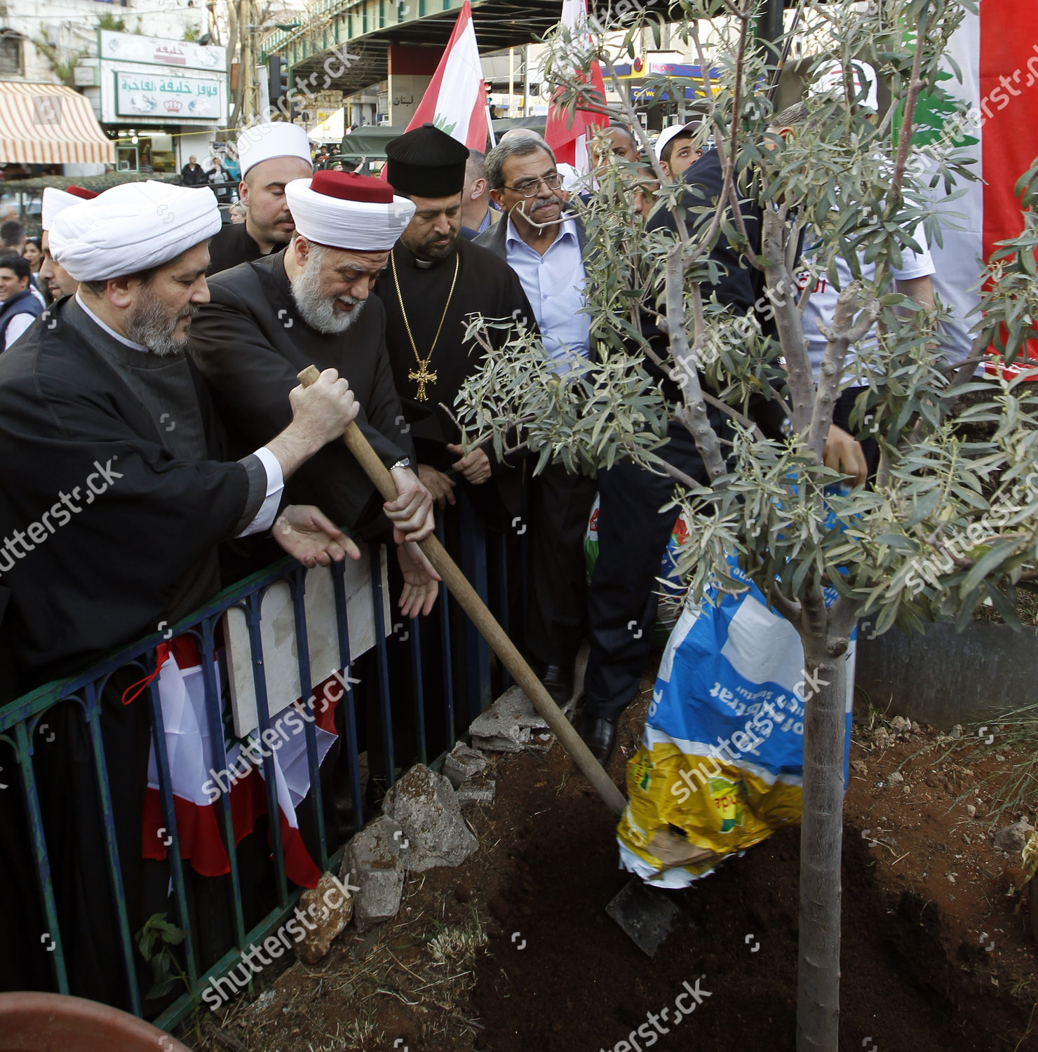 Lebanese Shiite Sunni Clerics Christian Priests Editorial Stock Photo ...