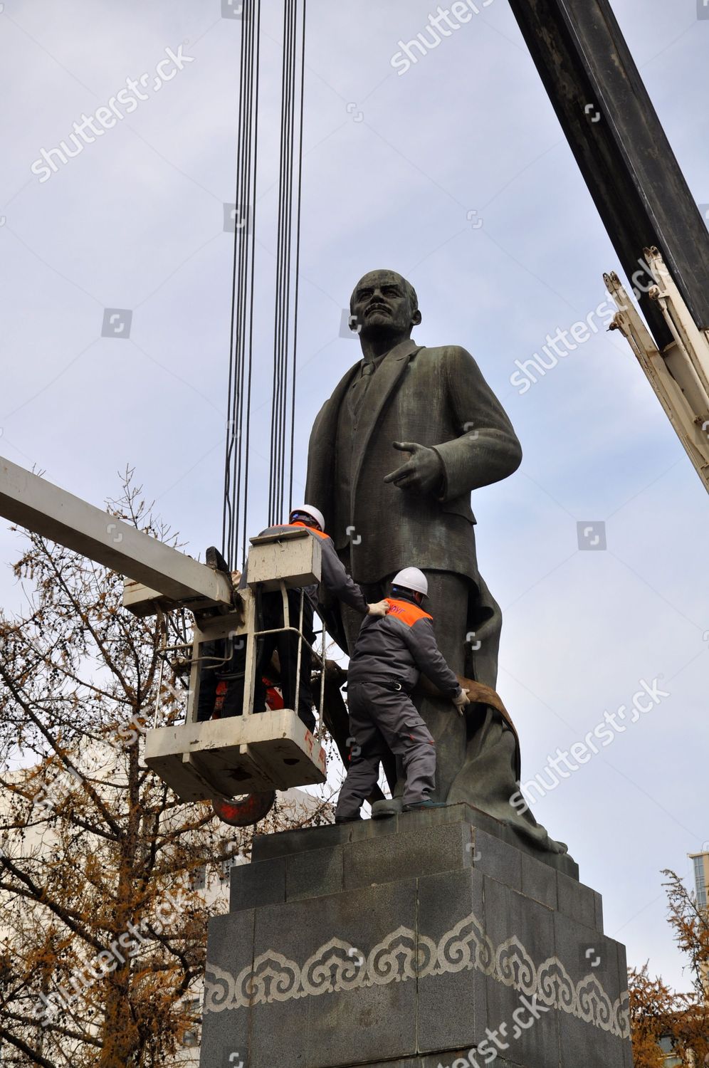 Bronze Statue Vladimir Lenin Removed Plinth Editorial Stock Photo ...