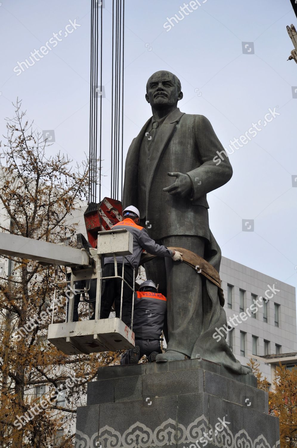 Bronze Statue Vladimir Lenin Removed Plinth Editorial Stock Photo ...