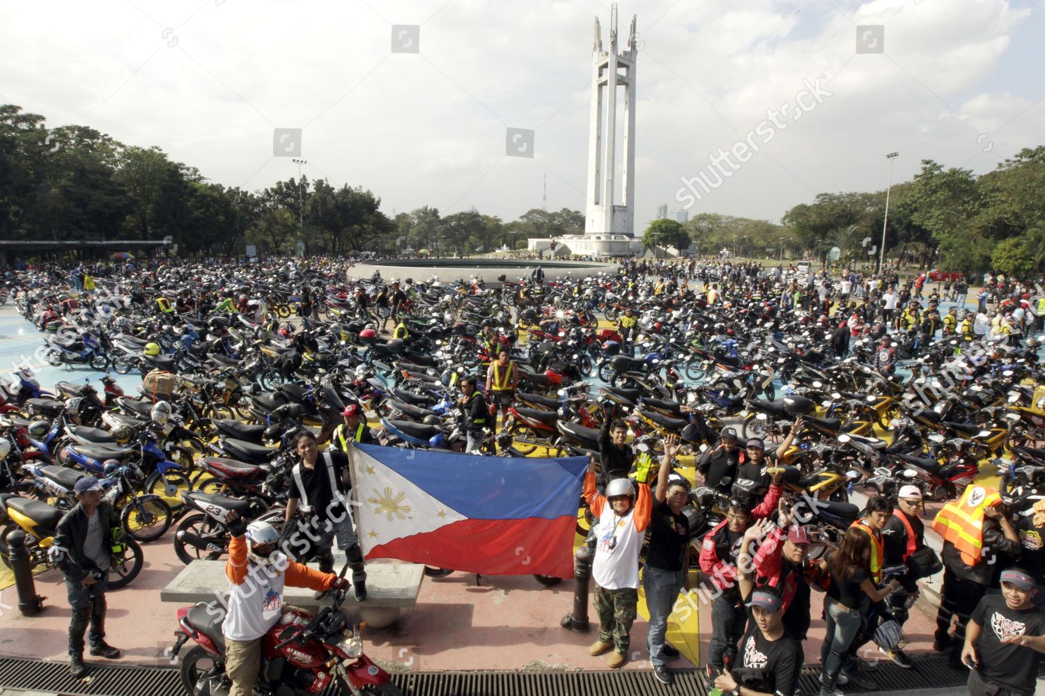 Filipino Motorcycle Riders Seen During Final Editorial Stock Photo ...