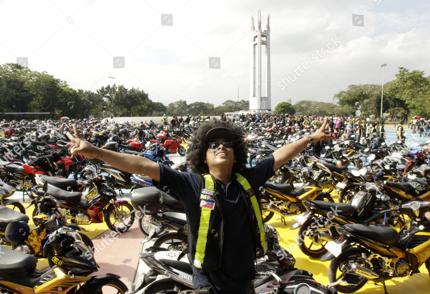 Filipino Motorcycle Rider Celebrates During Final Editorial Stock Photo ...