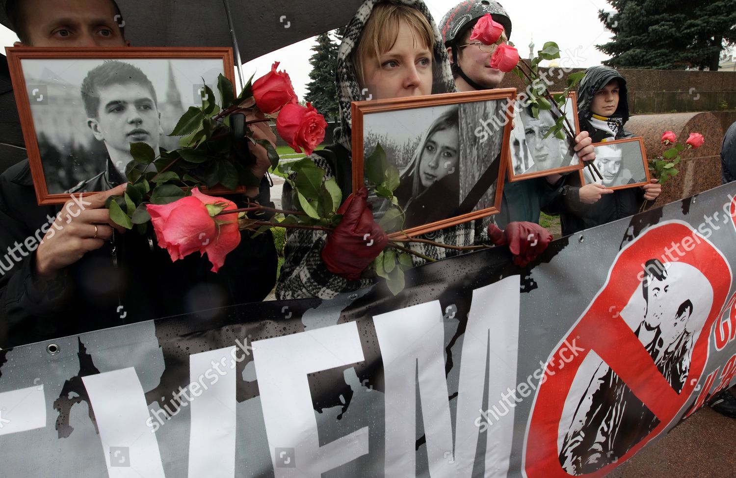 Russian Nationalists Hold Portraits People They Editorial Stock Photo ...