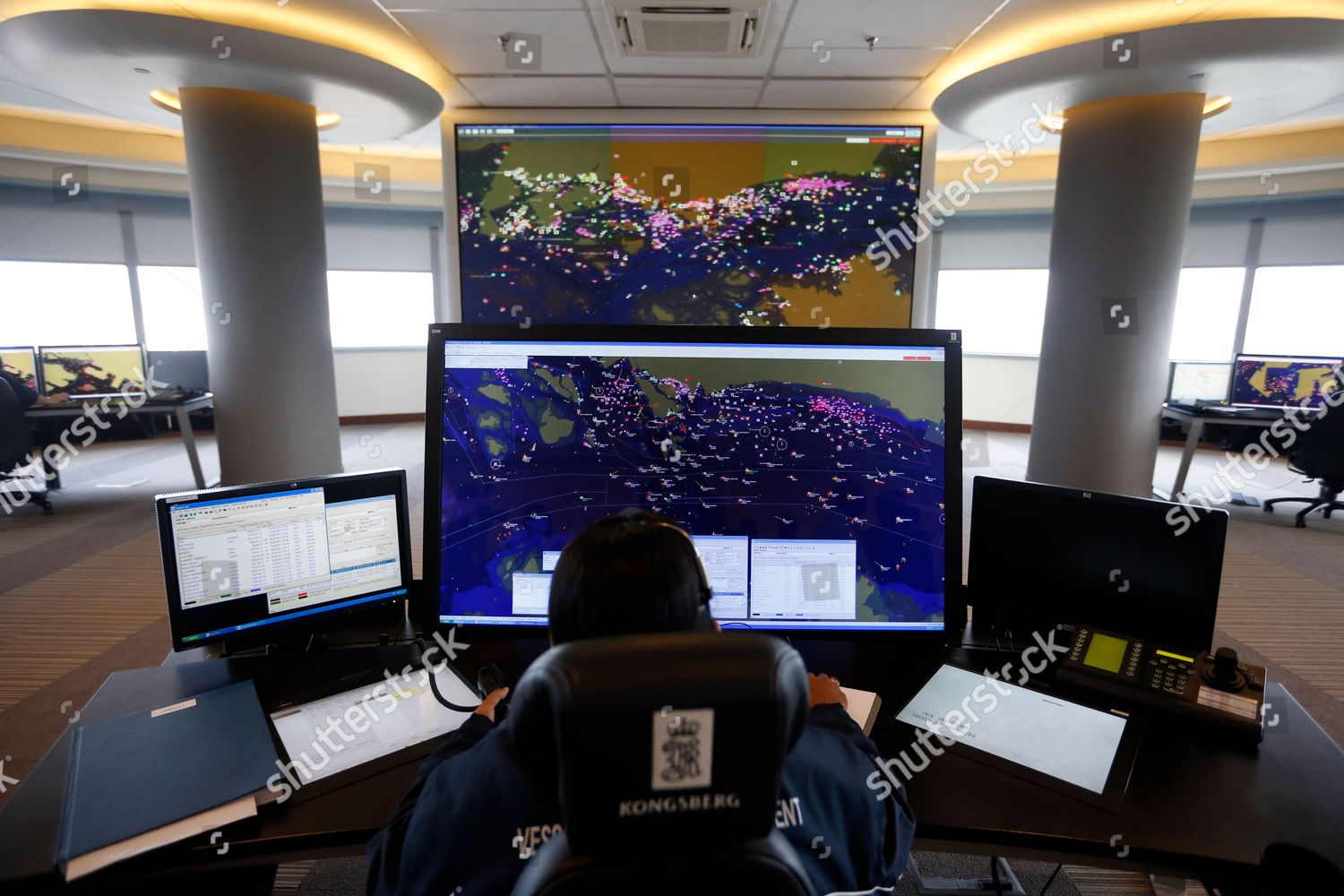 Worker Maritime Port Authority Mpa Control Editorial Stock Photo ...