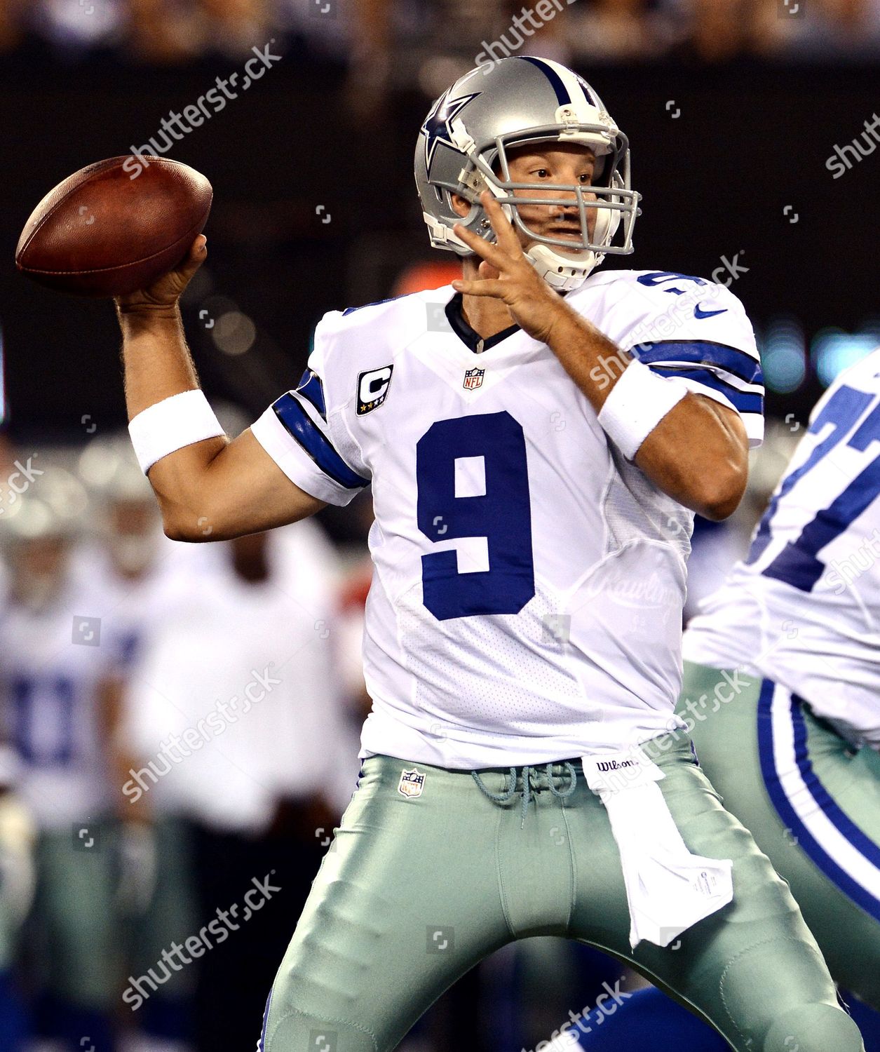 Cowboys Tony Romo Looks Pass During Editorial Stock Photo - Stock Image ...