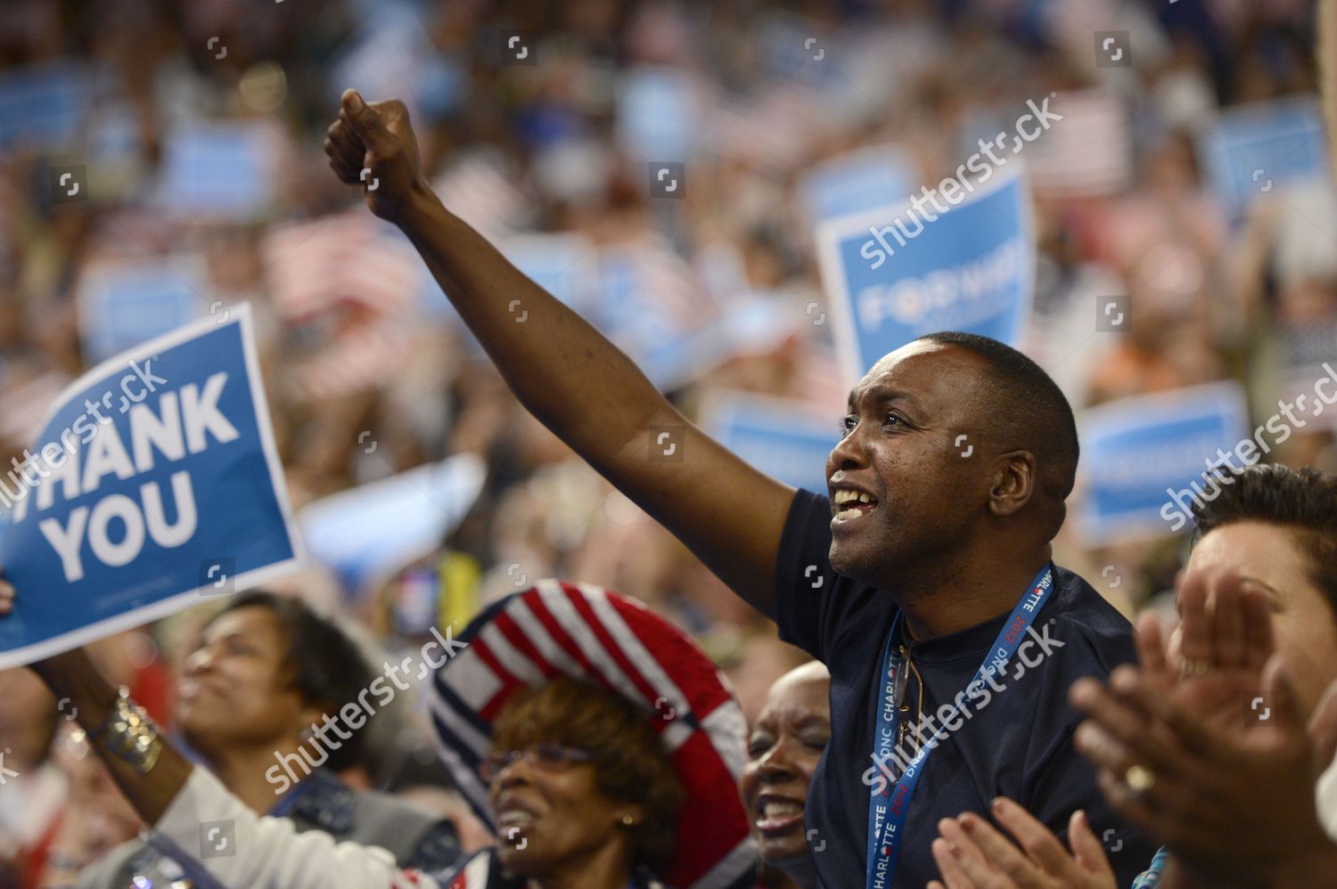 Delegates Cheer Us President Barack Obama Editorial Stock Photo - Stock ...