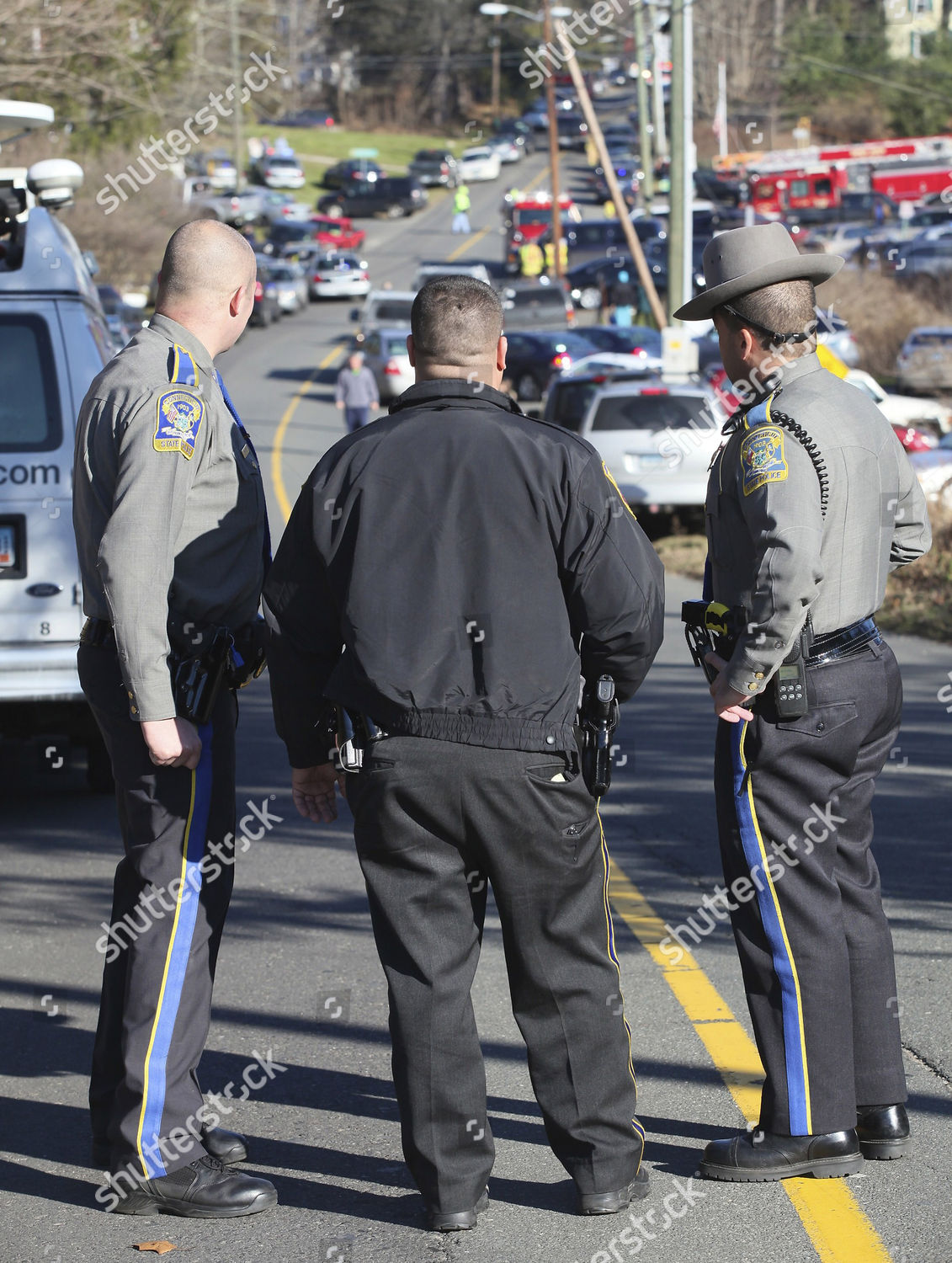 Connecticut State Troopers Secure Scene Outside Editorial Stock Photo ...